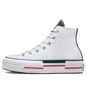 CONVERSE Chuck Taylor All Star Lift Platform Retro Denim High Top Sneakers - White