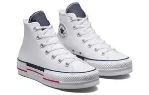 CONVERSE Chuck Taylor All Star Lift Platform Retro Denim High Top Sneakers - White