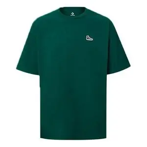 CONVERSE Chuck Embroidery Knitted Short Sleeve Top - Dark Green