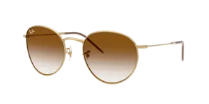 RAY-BAN Ray-Ban Black Round Frame Sunglasses With Dark Grey Lenses