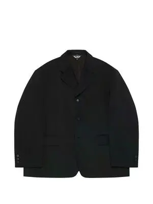 Comme Des Garçons Single-breasted Wool Blazer - Black