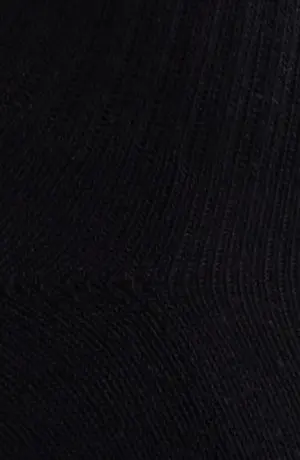 STEMS Ruffle Cotton Blend Quarter Socks - Black