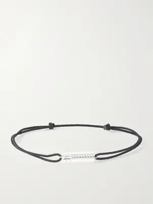 Le Gramme 5g Sterling Silver Cord Bracelet - Black