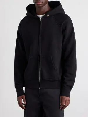LES TIEN Heavyweight Structured-fleec Cotton-jersey Raglan Zip-up Hoodie