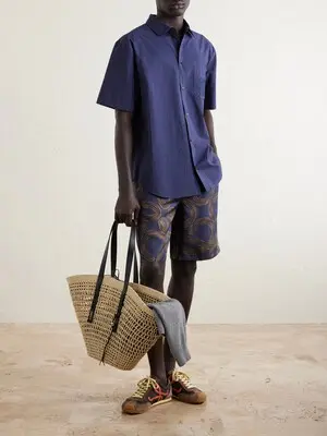Loewe Braided Raffia Tote Bag