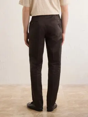 DE PETRILLO Tapered Cotton-twill Suit Trousers