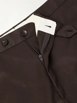 DE PETRILLO Tapered Cotton-twill Suit Trousers