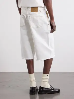 AMI Paris Wide-leg Denim Shorts