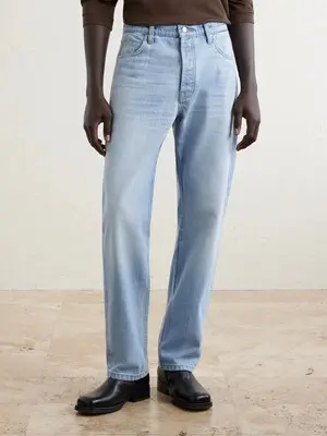 CHERRY LOS ANGELES Wide-leg Embroidered Jeans
