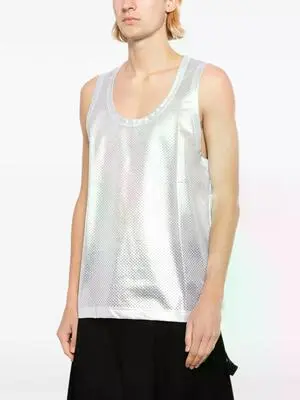 Comme Des Garçons Perforated Metallic Vest