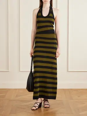 Proenza Schouler Fran Striped Cotton-knit Midi Dress - Multi