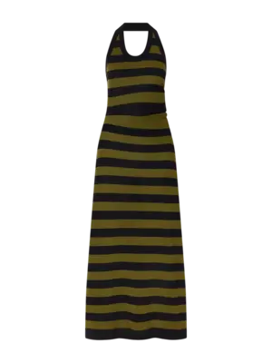 Proenza Schouler Fran Striped Cotton-knit Midi Dress - Multi