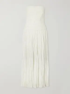 Simkhai Danielle Crinkled Bustier Gown - Neutrals