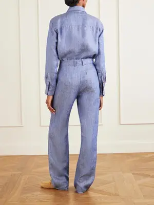 GOD’S TRUE CASHMERE God's True Cashmere Linen-denim Straight-leg Trousers