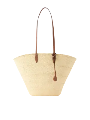HUNTING SEASON Hunting Season Trapeze Basket Raffia Tote