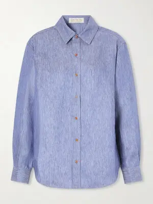 GOD’S TRUE CASHMERE God's True Cashmere Linen-denim Button-up Shirt