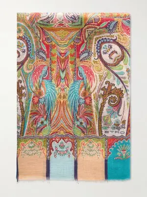 Etro Aida Printed Scarf - White