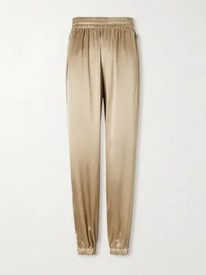 Co Zip-detailed Silk-satin Tapered Pants