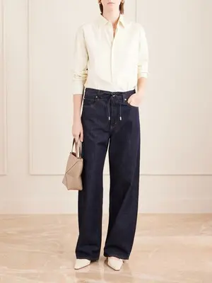 FRAME The Off Duty High-rise Barrel-leg Jeans