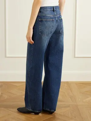 FRAME The Bow High-rise Wide-leg Jeans - Blue