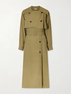 Co Double-breasted Belted Trench Coat