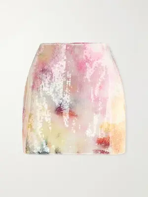 Aje Sybilla Sequined Mini Skirt - Pink