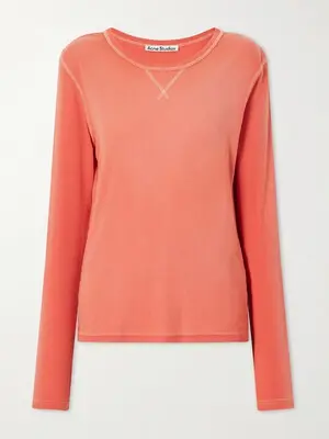 Acne Studios Einso" Ribbed Jersey Printed T-shirt