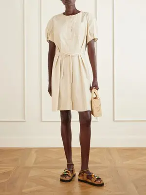 Loewe Suede Sandals With Anagram Beads - Brown