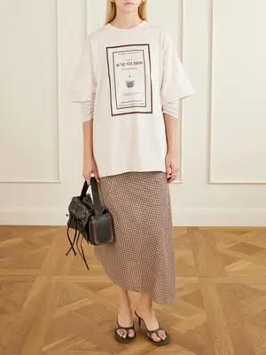 Acne Studios Edra Double Book Cover Printed Cotton-jersey T-shirt - Neutrals