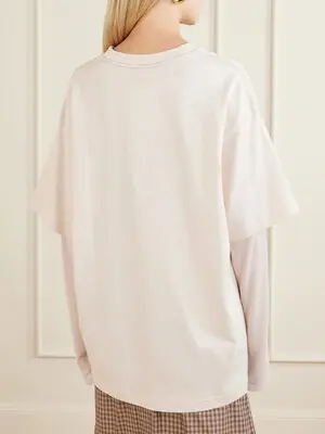 Acne Studios Edra Double Book Cover Printed Cotton-jersey T-shirt - Neutrals