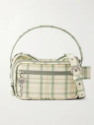 Acne Studios Camero Kit Checked Embellished Leather Shoulder Bag