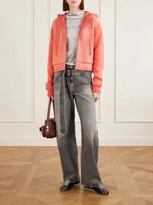 Acne Studios Feida Sunkissed Printed Ribbed Jersey Sweatshirt