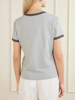 Acne Studios Etza Printed Cotton And Hemp-blend T-shirt