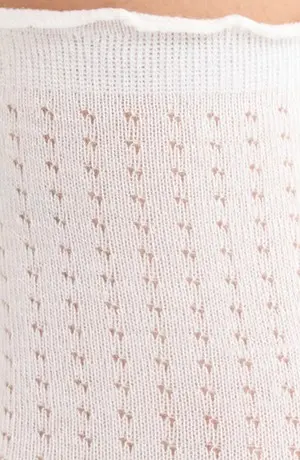 CASA CLARA Regis Lettuce Edge Crew Socks