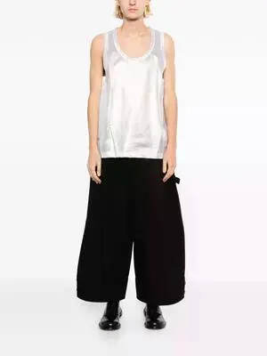 Comme Des Garçons Perforated Metallic Vest - Silver