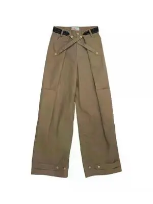 OSCAR OUYANG Beige Cross-over Waist Trousers