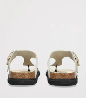 BIRKENSTOCK Gizeh Patent Leather Sandals - Ivory