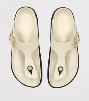 BIRKENSTOCK Gizeh Patent Leather Sandals - Ivory