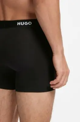 Hugo Three-pack Of Boxer Briefs In Stretch Cotton