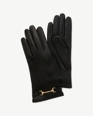 Strathberry Strathberry Stockbridge Gloves With Gold Tone Detail Black