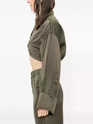 Andrea Ya'aqov Cropped Long-sleeve Shirt