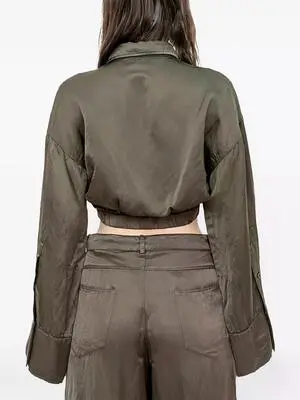 Andrea Ya'aqov Cropped Long-sleeve Shirt