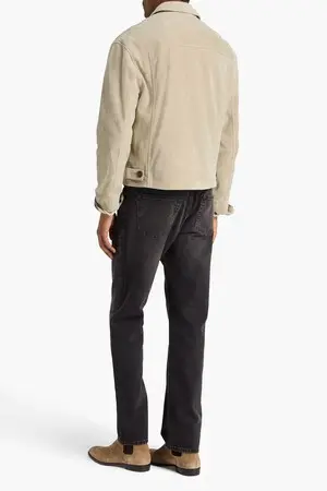FRAME Suede Zip Jacket With Waist Tabs
