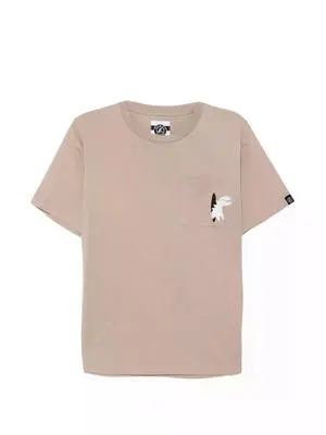 AGNES B. Dino-patch Pocket T-shirt - Brown
