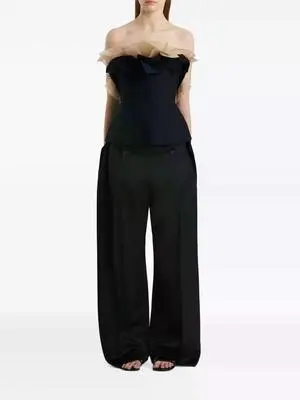 Khaite Buttons Front Trousers - Black