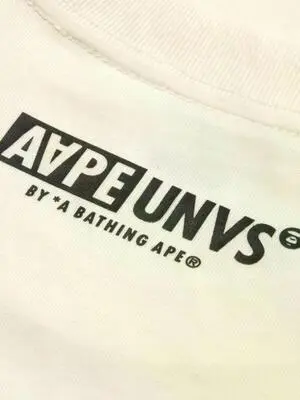 AAPE BY *A BATHING APE Moonface-print Logo-patch T-shirt