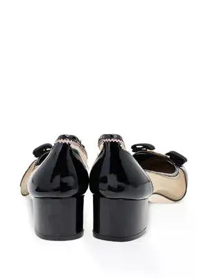 FERRAGAMO Vara Bow Mesh Pumps