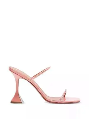 Amina Muaddi Gilda Crystal-embellished Sandals - Pink