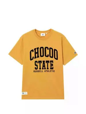 CHOCOOLATE Logo-print Crew-neck T-shirt - Yellow