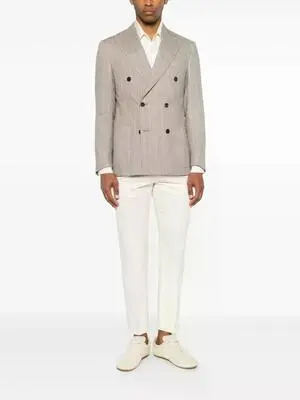 RE-HASH Pressed-crease Turn-up Hem Trousers